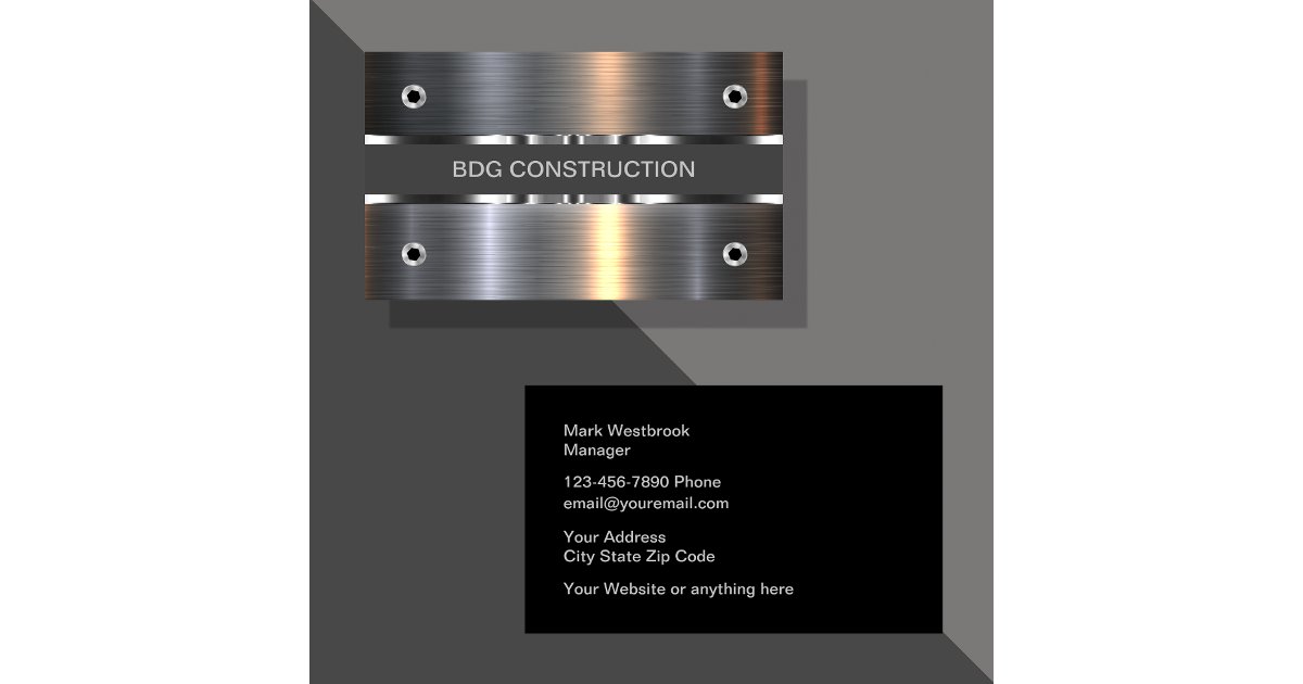 Classy And Cool Construction Theme Business Cards | Zazzle