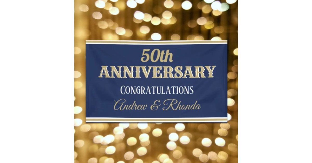Classy Anniversary custom Banner | Zazzle
