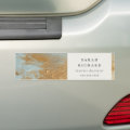Classy Artistic Aqua Gold Gold Oil Paint Business Bumper Sticker | Zazzle
