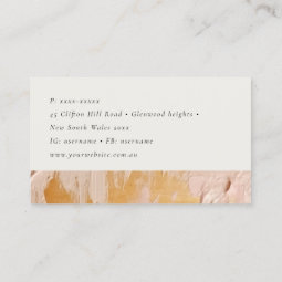 Classy Artistic Bush Pink Gold Oil Paint Texture Business Card | Zazzle