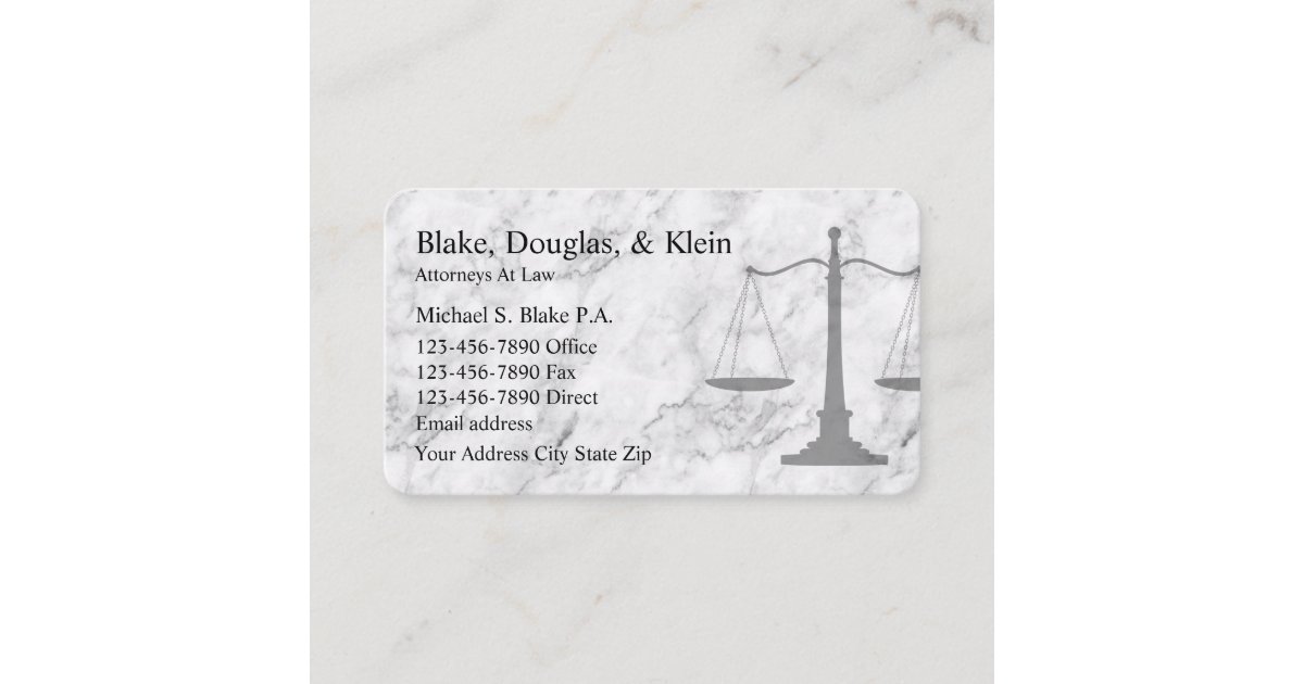 Classy Attorney Design Business Card | Zazzle