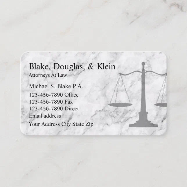 Classy Attorney Design Business Card | Zazzle