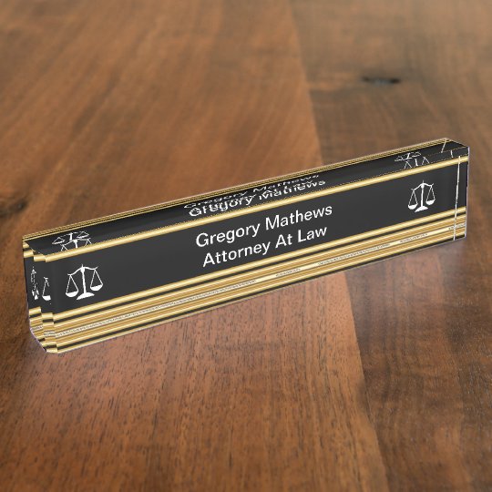 Classy Attorney Executive Desk Name Plates | Zazzle.com