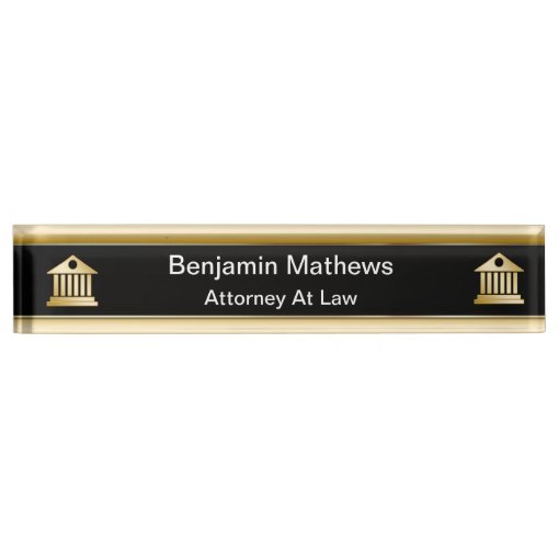 Classy Attorney Executive Desk Name Plates | Zazzle