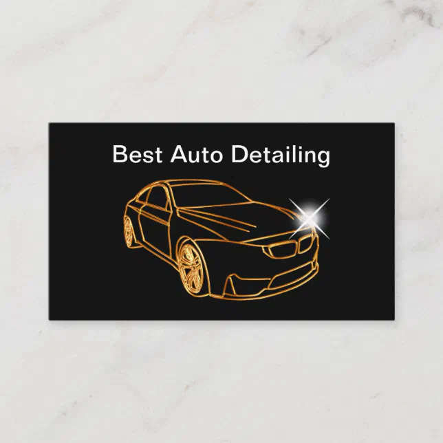 Classy Auto Detailing Business Card Template | Zazzle