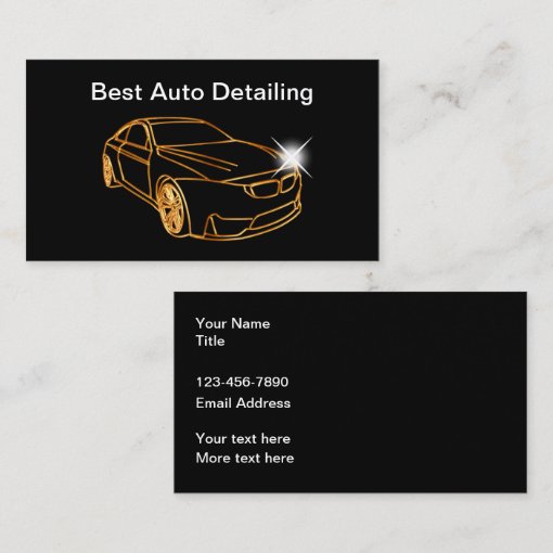 Classy Auto Detailing Business Card Template | Zazzle
