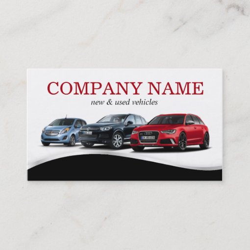 Classy Auto Sales Car Dealer Dealership Business Card | Zazzle