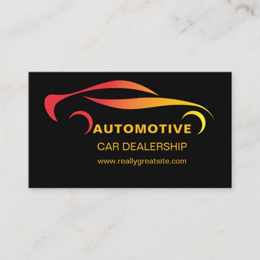 Classy Auto Sales Car Dealer Dealership Business Card | Zazzle