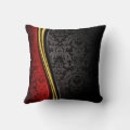 CLASSY BAROQUE BLACK RED AND GOLD PILLOW | Zazzle