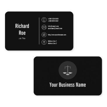 Classy Black Business Icons Logo Card on customgiftsmaker.com