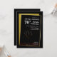 Classy Black Gold Glitter 70th Birthday Invitation | Zazzle