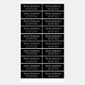 Classy black or any color name number waterproof labels | Zazzle