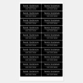 Classy black or any color name number waterproof labels | Zazzle