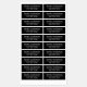 Classy black or any color name number waterproof labels | Zazzle
