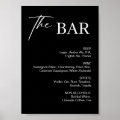 Classy Black Wedding Bar Sign | Zazzle