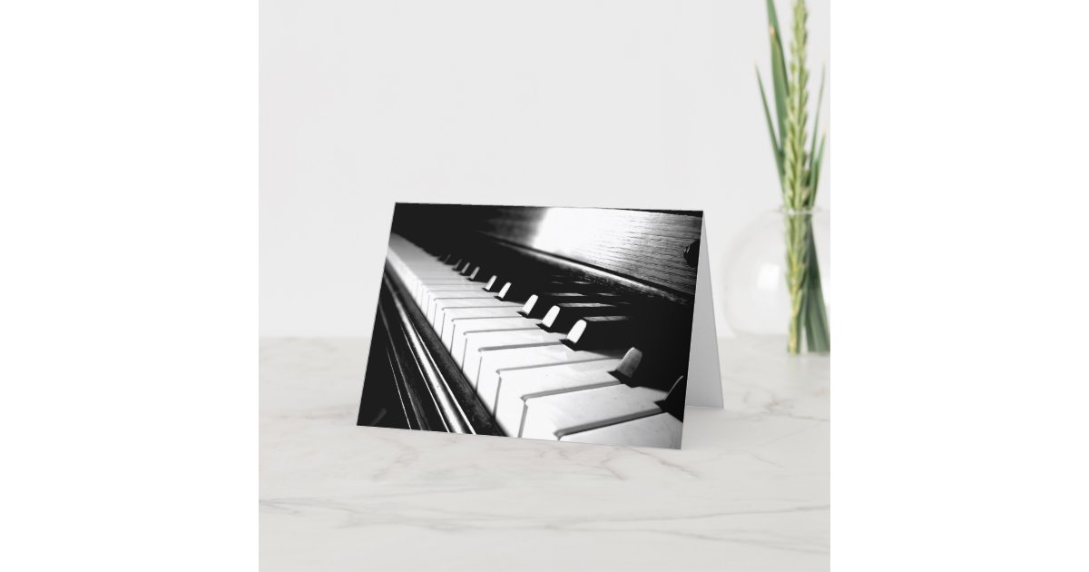 Classy Black & White Piano Photography Card | Zazzle.com