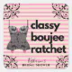 Classy Boujee Ratchet | Pink and Black Lingerie Square Sticker | Zazzle