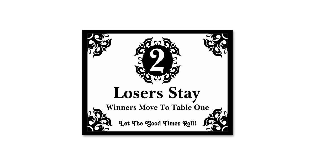 Classy Bunco Table Card #2 | Zazzle