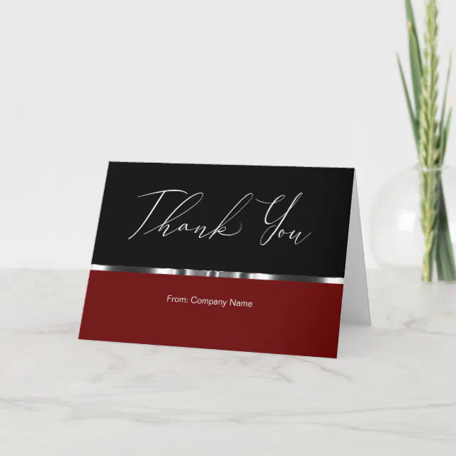 Classy Business Customer Thank You Card Template | Zazzle