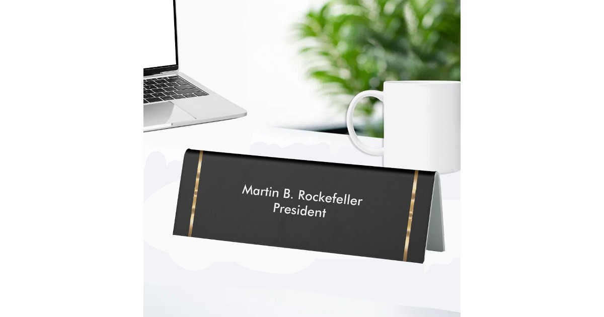 Classy Business Office Executive Desk Table Tent | Zazzle