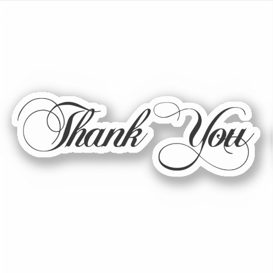 Classy Business Thank You Decal Stickers | Zazzle.com