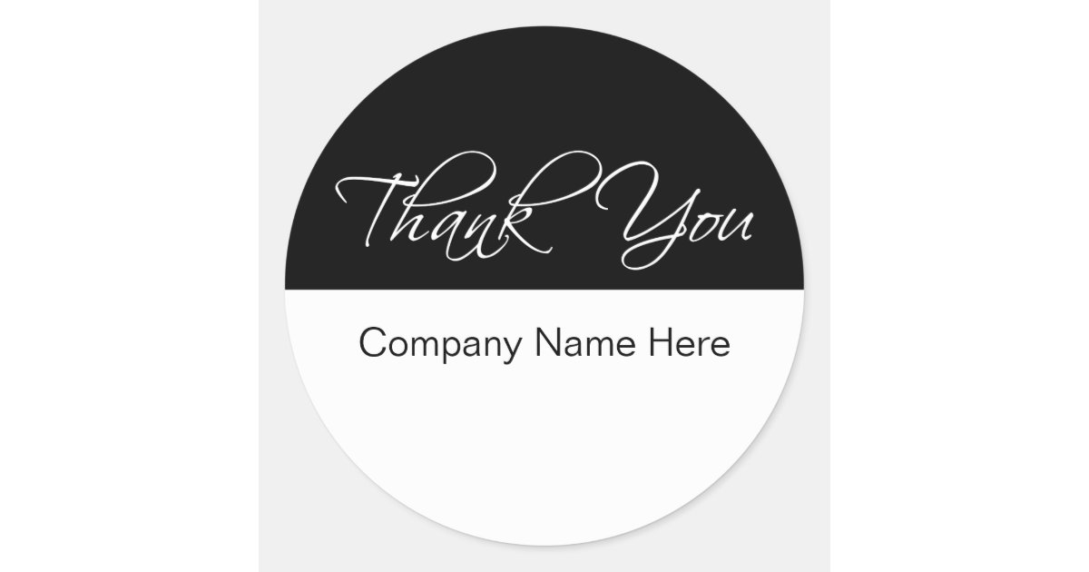 Classy Business Thank You Stickers | Zazzle
