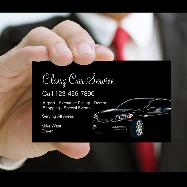 Classy Car Service Or Uber Driver Business Card | Zazzle