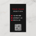 Classy Car Service Or Uber Driver QR code Business Card | Zazzle
