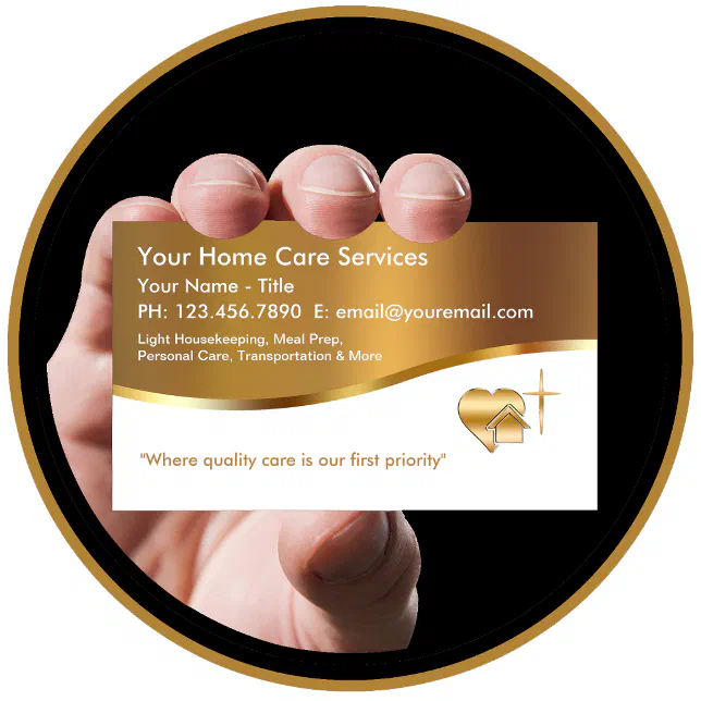 Classy Caregiver Home Health Business Cards | Zazzle