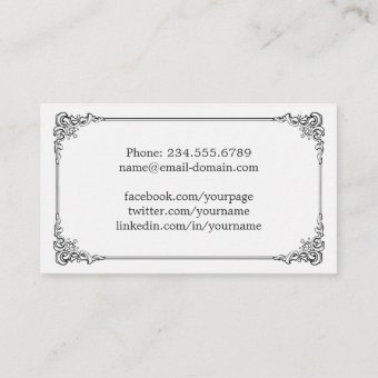 Classy Chalkboard Black White Graduate Student Calling Card | Zazzle