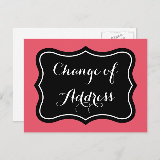 Classy Change of address calligraphy postcards | Zazzle