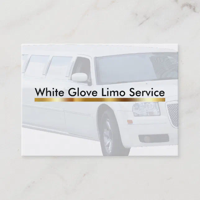 Classy Chauffeur or Limo Service Business Card | Zazzle