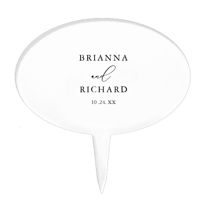 Classy Chic Minimalist Wedding Cake Topper | Zazzle.com