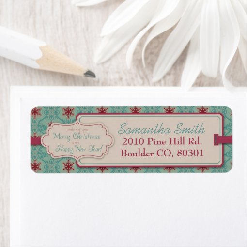 Classy Christmas Return Label | Zazzle