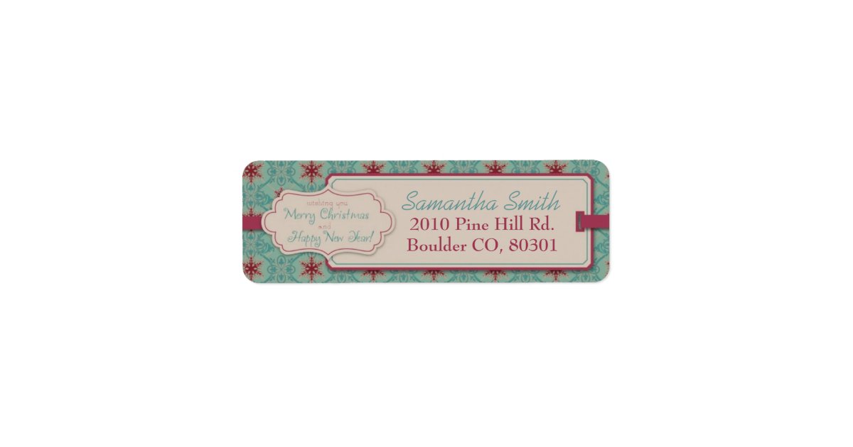 Classy Christmas Return Label | Zazzle