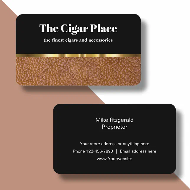 Classy Cigar Theme Design Business Card | Zazzle