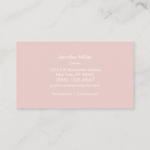 Classy Cleaning Service Duster Blush White Business Card | Zazzle