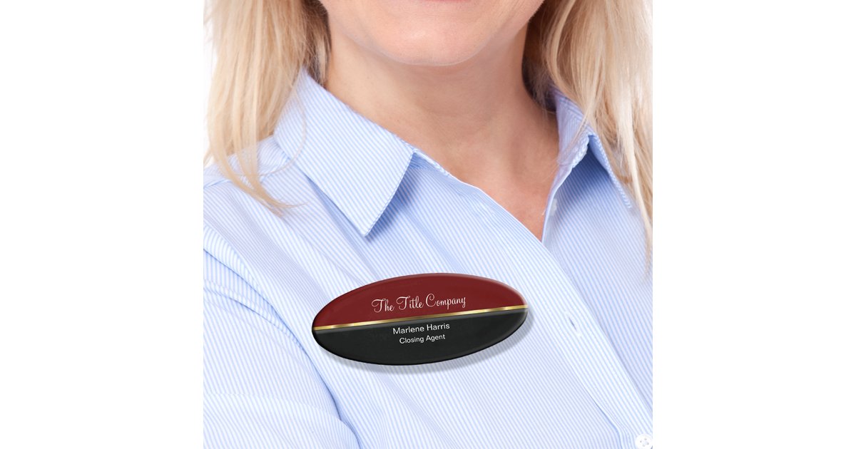 Classy Closing Agent Real Estate Name Tag | Zazzle