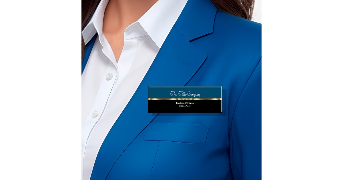 Classy Closing Agent Theme Real Estate Name Tag | Zazzle