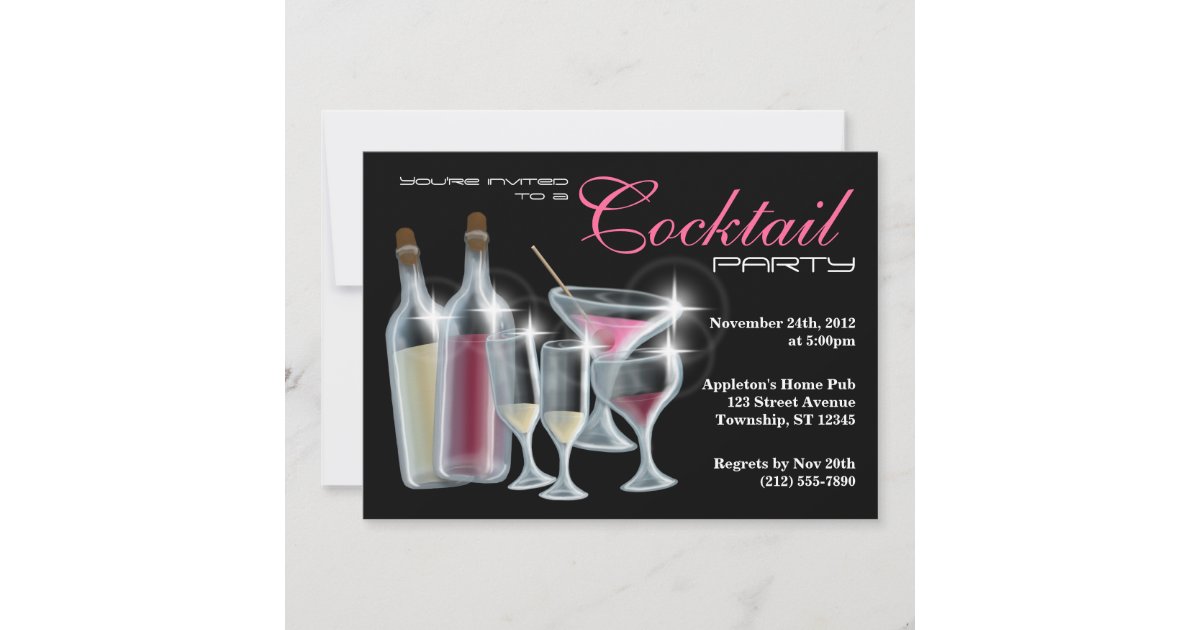 Classy Cocktail Party Invitations | Zazzle