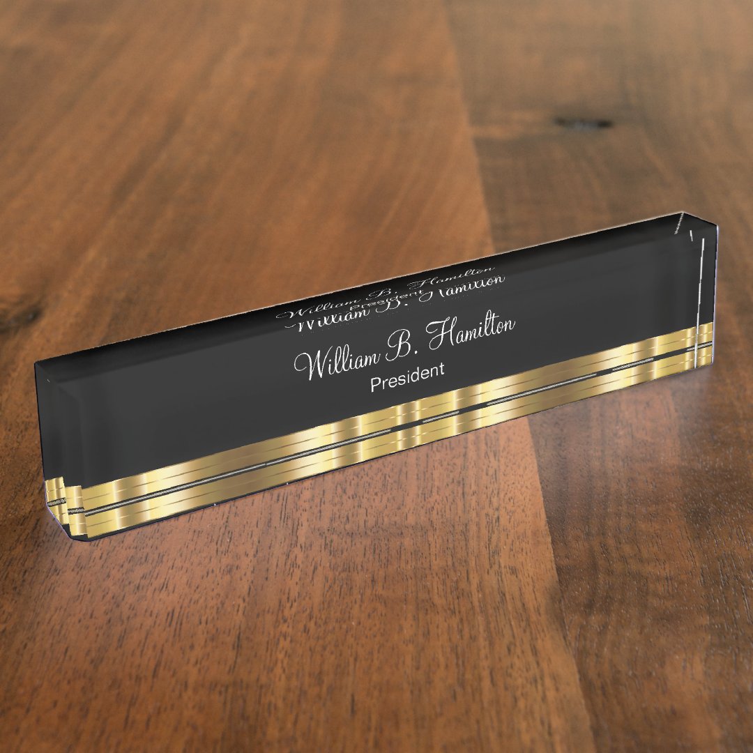 Classy Company President Or CEO Desk Name Plate | Zazzle