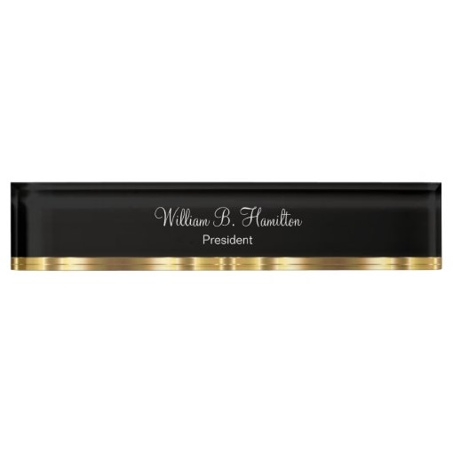Classy Company President Or CEO Desk Name Plate | Zazzle