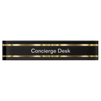 Classy Concierge Sign Desk Name Plate | Zazzle