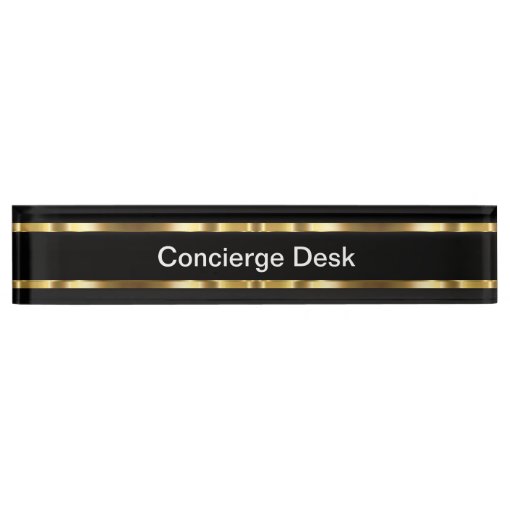 Classy Concierge Sign Desk Name Plate | Zazzle
