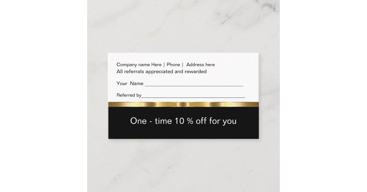 Classy Customer Referral Business Cards | Zazzle