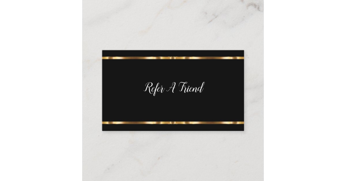 Classy Customer Referral Cards | Zazzle