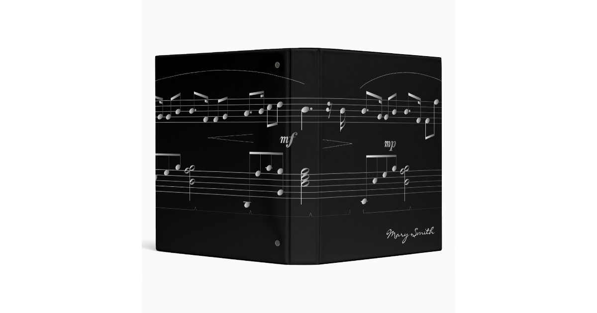 Classy Customizable Music Binder 1" | Zazzle