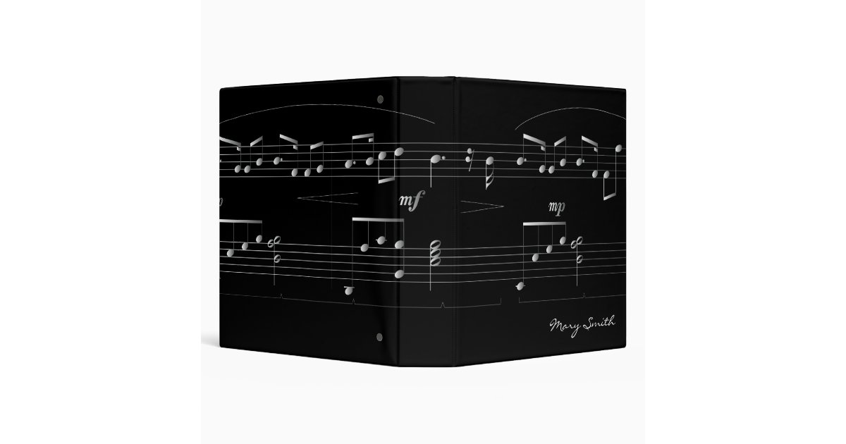 Classy Customizable Music Binder 1.5" | Zazzle