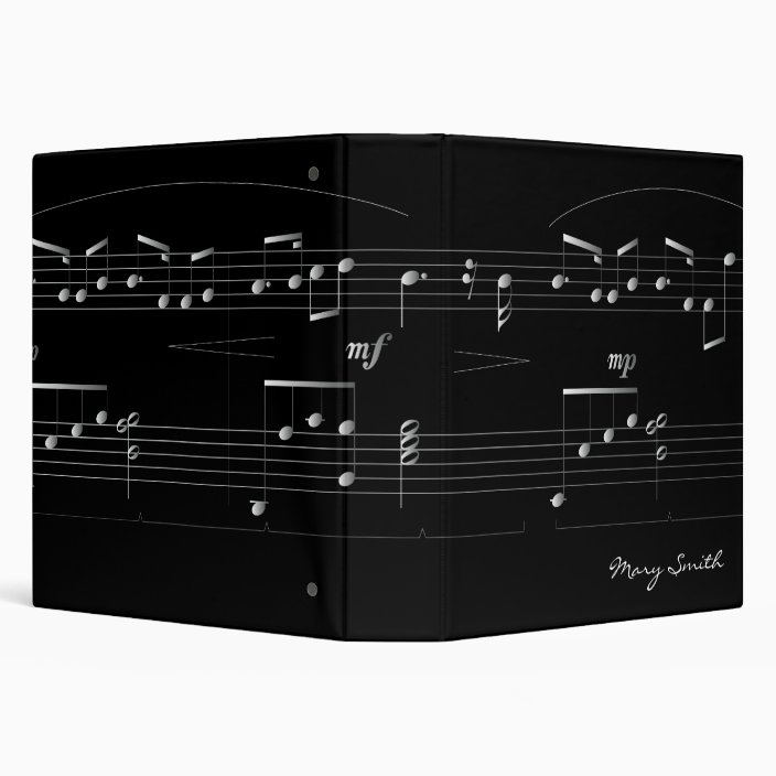 Classy Customizable Music Binder 1.5" | Zazzle.com