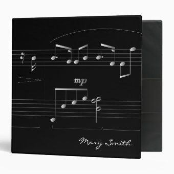 Classy Customizable Music Binder 2" | Zazzle